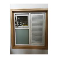 China KDSBuilding Double glazed PVC window white plastic window upvc awning windows  Balcony Glass For Room for sale