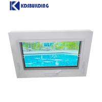 China KDSBuilding Plastic UPVC  Hand Crank Swing clear pvc window for Houses China windows Manufacturer  Glass Interior for sale