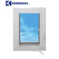 China KDSBuilding Plastic UPVC  Hand Crank Swing clear pvc window for Houses China windows Manufacturer  Glass Interior for sale