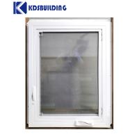 China KDSBuilding Plastic UPVC  Hand Crank Swing clear pvc window for Houses China windows Manufacturer  Glass Interior for sale