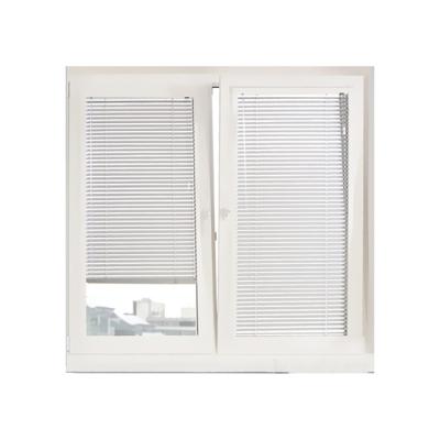 China KDSBuilding Pvc Clear Glass Tilt And Turn Blind Upvc Window  Small Louver With NFRC Certificate For Offices for sale