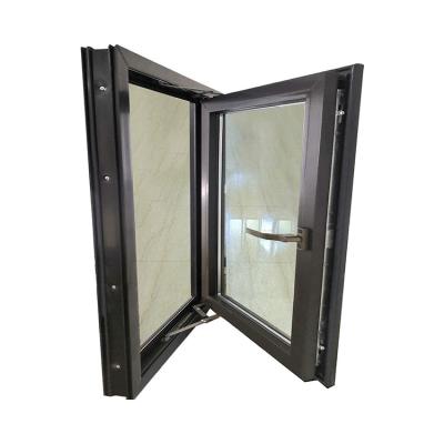 China KDSBuilding Black PVC Window Vinyl  Black-Casement-Window Windows 48x72 Window Replacement  Protection for sale