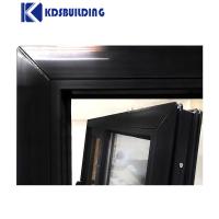 China KDSBuilding Window Vinyl  Black-Casement-Window PVC Windows Heat Insulation Stained Glass Windows for Houses for sale