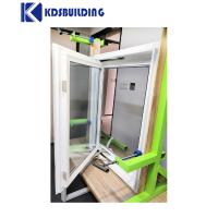 China KDSBuilding  American Style Vinyl  PVC UPVC Plastic Manual Swing Faw Operator Casement Hand Crank Open Window for sale