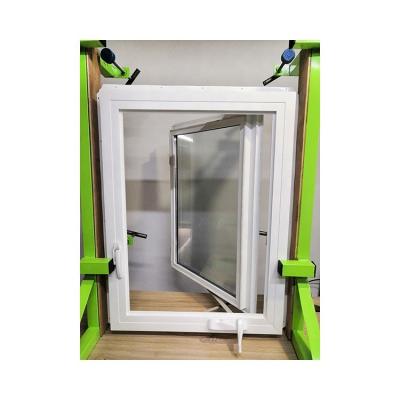 China KDSBuilding American Plastic Clear PVC UPVC Swing Operator Open Hand Casement Custom Crank Window With Fly Screen for sale