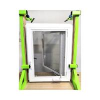 China White Plastic Swing America American Style Type Custom UPVC PVC Casement Hand Crank  Open Casement Window With Fly Screen for sale