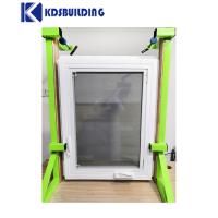 China Vinyl Plastic Swing  American Style Type Custom UPVC PVC Open Hand USA Casement Crank Window With Fly Screen Double Glaze Window for sale