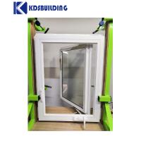 China America Style Type Custom UPVC Casement Hand  Open Casement PVC Crank Window With Fly Screen Swing Window For Houses for sale