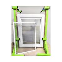 China High Quality   America Plastic UPVC Vinyl USA Swing Operator Open Custom Hand Casement PVC Crank Windows With Fly Screen for sale