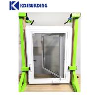 China High Quality   America Plastic UPVC Vinyl USA Swing Operator Open Custom Hand Casement PVC Crank Windows With Fly Screen for sale