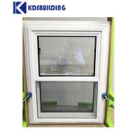 China KDSBuilding  White Color Single Hung Upvc Windows With Screen Frame Double Glazed Window Vertical Sliding Windows for sale