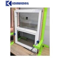 China KDSBuilding  White Color Single Hung Upvc Windows With Screen Frame Double Glazed Window Vertical Sliding Windows for sale