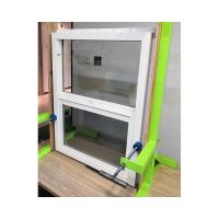 China KDSBuilding Vertical Sliding Plastic PVC Craftsman American White Color Single Hung Upvc Windows With Screen for sale