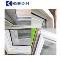 China KDSBuilding Vertical Sliding Plastic PVC Craftsman American White Color Single Hung Upvc Windows With Screen for sale