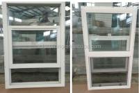 China KDSBuilding Vertical Sliding Plastic PVC Craftsman American White Color Single Hung Upvc Windows With Screen for sale