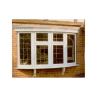 China KDSBuilding Euoper French Style White Pvc Bay Thermal Casement Windows With Grille for sale