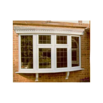 China KDSBuilding Euoper French Style White Pvc Bay Thermal Casement Windows With Grille for sale