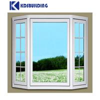China KDSBuilding Euoper French Style White Pvc Bay Thermal Casement Windows With Grille for sale