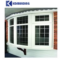 China KDSBuilding Euoper French Style White Pvc Bay Thermal Casement Windows With Grille for sale