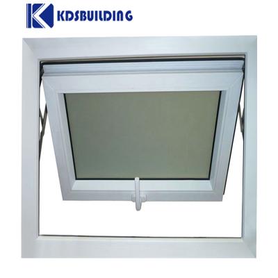 China Hurricane Impact Fix Double Glaze French Awning Pvc Vinyl Windows Upvc Window With Muntins Screen Mosquito Mesh for sale