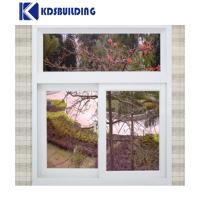 China Windproof Hurricane Mirror Insulated Fix Glass 2 Track Pvc Windows White Frame And Doors Slide Window for sale