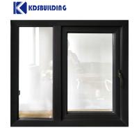 China European Perforate Graphic Kdsbuilding Black Casement Projected Black Frame Windows Triple Glaze Vinyl Window for sale