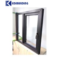 China European Perforate Graphic Kdsbuilding Black Casement Projected Black Frame Windows Triple Glaze Vinyl Window for sale