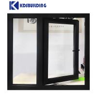 China KDSBuilding Double Glazed Design Tempered Glass Black Frame PVC Vinyl  Casement Window Windproof  upvc Windows and Doors for sale