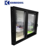China KDSBuilding Double Glazed Design Tempered Glass Black Frame PVC Vinyl  Casement Window Windproof  upvc Windows and Doors for sale