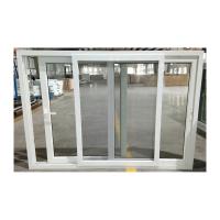 China Double Glaze PVC Sliding Window White UPVC Hurricane Proof Window for sale