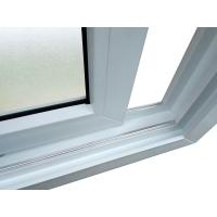 China Glass PVC Frame Window PVC UPVC Sliding Double Glass Grid Window for sale
