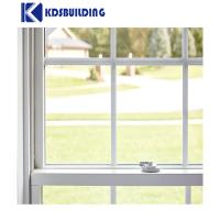 China Blackout Blinds Modern Design UPVC Double Hung Windows Vertical Slide Profile Vinyl Door Frame For Residential for sale