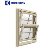 China Blackout Blinds Modern Design UPVC Double Hung Windows Vertical Slide Profile Vinyl Door Frame For Residential for sale