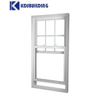 China Blackout Blinds Modern Design UPVC Double Hung Windows Vertical Slide Profile Vinyl Door Frame For Residential for sale