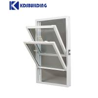 China Blackout Blinds Modern Design UPVC Double Hung Windows Vertical Slide Profile Vinyl Door Frame For Residential for sale