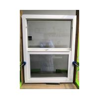 China Single Hung PVC Frame Window Vertical Sliding Plastic Vinyl PVC UPVC Window for sale