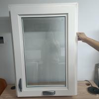 China Double Glaze Hand Crank Opening Swing Window  UPVC American Hand-Cranked Outer Window  With Screen Glass Casement Window for sale