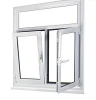 China Customized PVC Frame Window Soundproof Clear PVC Vertical Tilt And Turn Window for sale