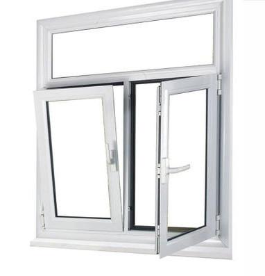 China Customized PVC Frame Window Soundproof Clear PVC Vertical Tilt And Turn Window for sale