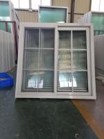 China Tempered Glass PVC Sliding Window With Grill Windproof For Bathroom for sale
