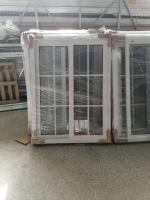 China Tempered Glass PVC Sliding Window With Grill Windproof For Bathroom for sale