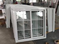 China Tempered Glass PVC Sliding Window With Grill Windproof For Bathroom for sale