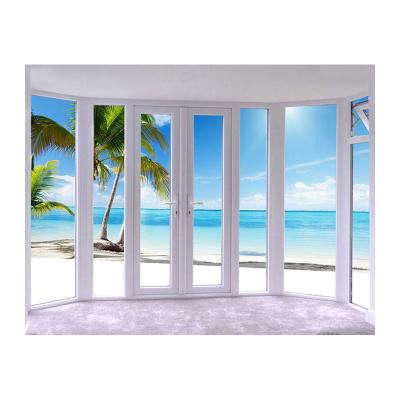 China KDSBuilding Plastic Glass PVC Swing UPVC Casement Doors for sale