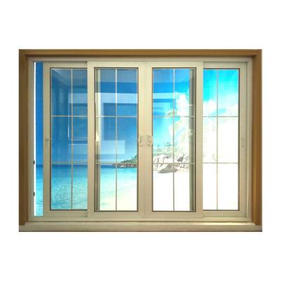 China KDSBuilding Plastic Grill Design UPVC Slide Door PVC Sliding Glass Doors for sale