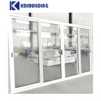 China KDSBuilding Plastic Grill Design UPVC Slide Door PVC Sliding Glass Doors for sale