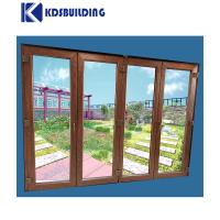 China KDSBuilding Corridors Interior PVC Glass Folding Doors Interior UPVC Fold Door  Secured Metal for sale
