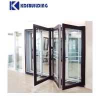 China KDSBuilding Corridors Interior PVC Glass Folding Doors Interior UPVC Fold Door  Secured Metal for sale