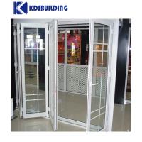China KDSBuilding Plastic Glass UPVC Partition PVC Bi Fold Doors  Mosquito Net Door Folding Door Entry Exterior for sale