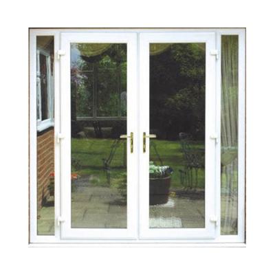 China KDSBuilding Pvc Double Plastic Cafe Handle Upvc Swing Door 48 x 60 Casement Window for sale