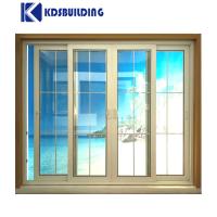 China KDSBuilding Upvc Grille Water Cold Curtain Proof Door Double Glazed PVC Sliding Doors for sale